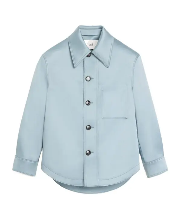 AMI Paris Satin Buttoned Jacket