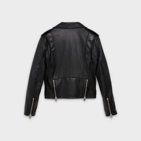 Celine Classic Biker Jacket In Calfskin Leather