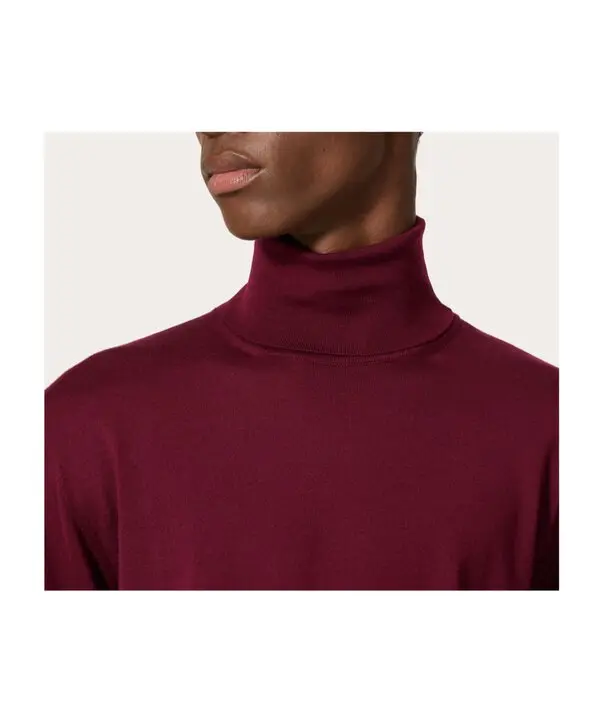 Valentino Garavani High-neck Wool Jumper With Vlogo Signature Embroidery