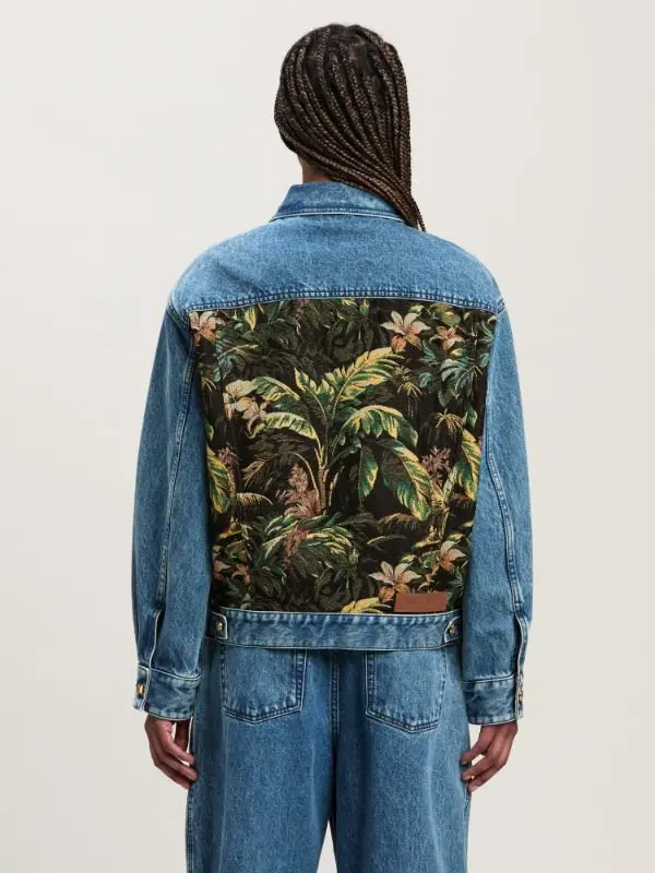 Palm Angels Embroidered Denim Jacket
