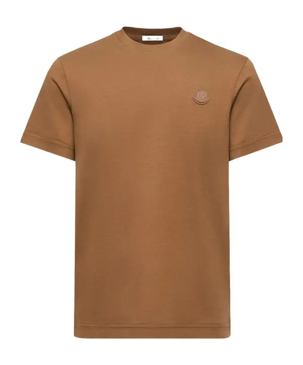Moncler Double Leather Logo Cotton T-shirt