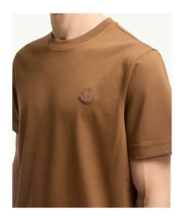 Moncler Double Leather Logo Cotton T-shirt