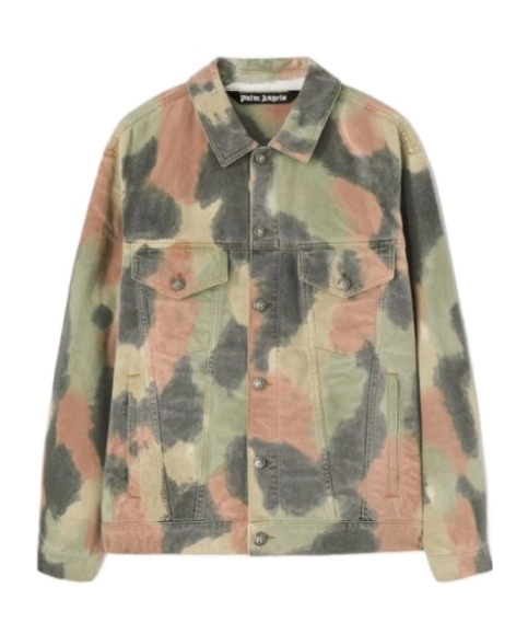 Palm Angels Camouflage Printed Denim Jacket