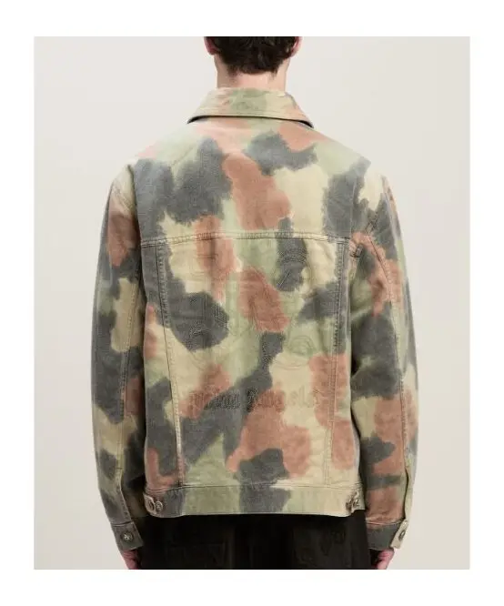 Palm Angels Camouflage Printed Denim Jacket