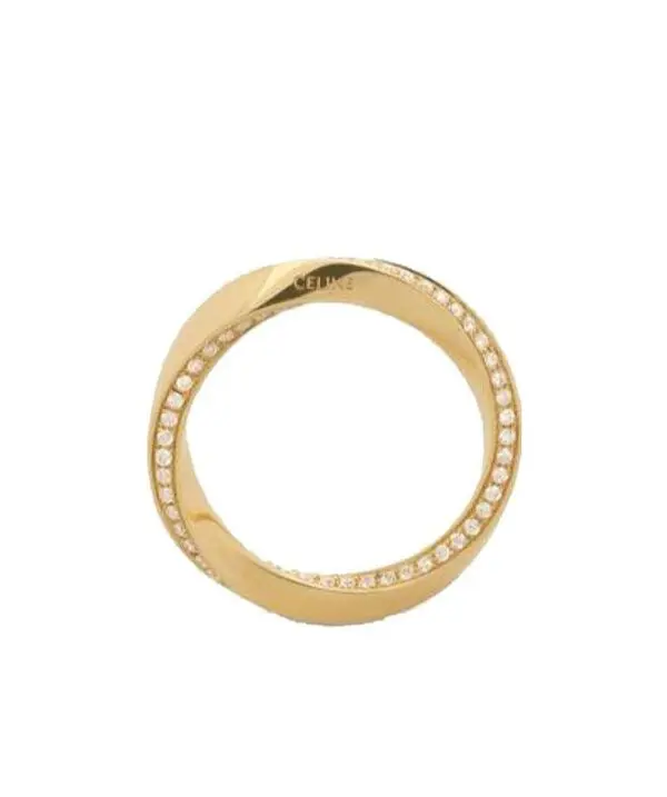 Celine Torsion Ring In Gold And Diamonds