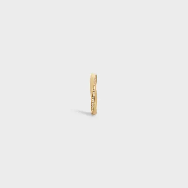 Celine Torsion Ring In Gold And Diamonds