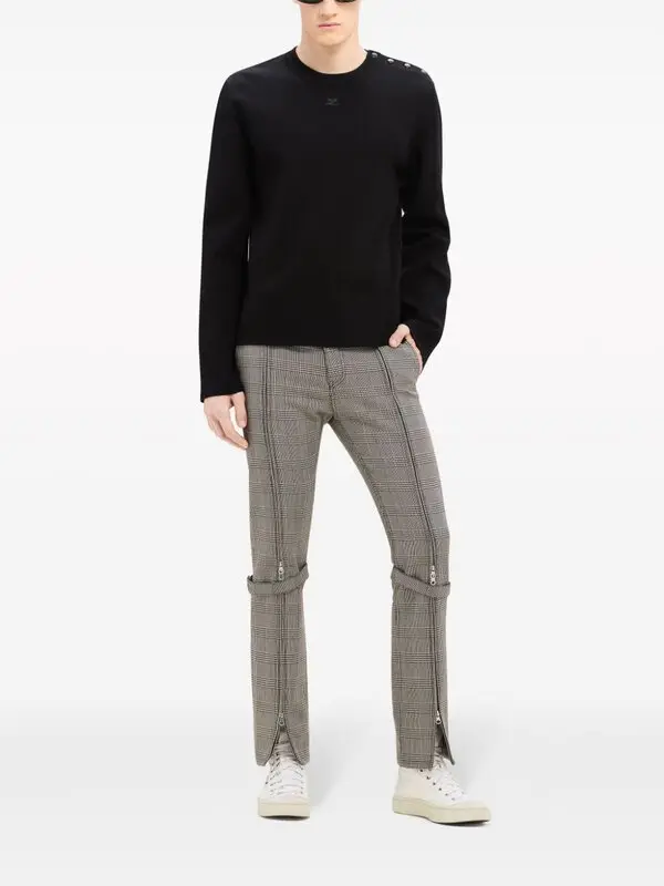 COURREGES Logo-appliqué Cotton Sweatshirt