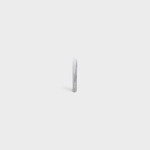 Celine Torsion Ring In White Gold And Diamonds