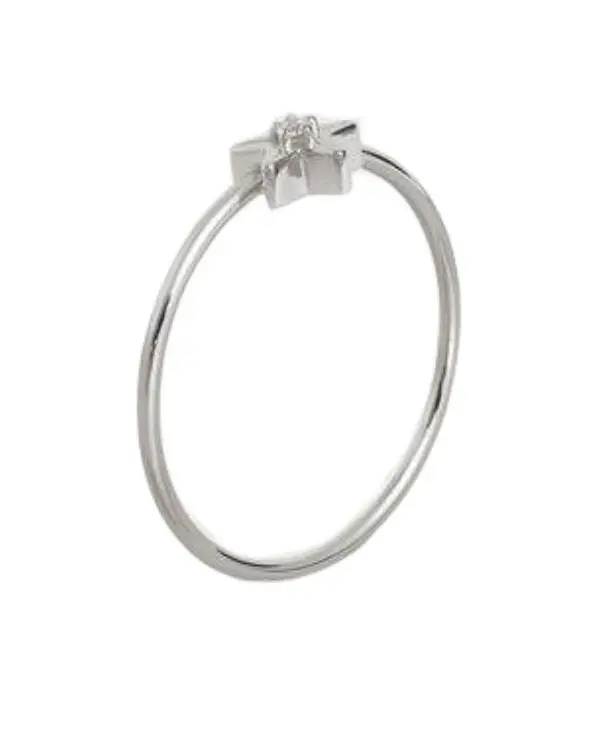 Celine Etoile" Star Motif Diamond Ring In Gold