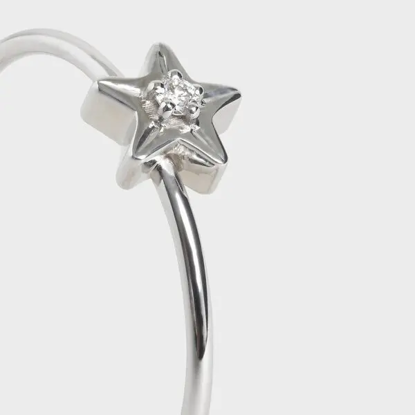 Celine Etoile" Star Motif Diamond Ring In Gold