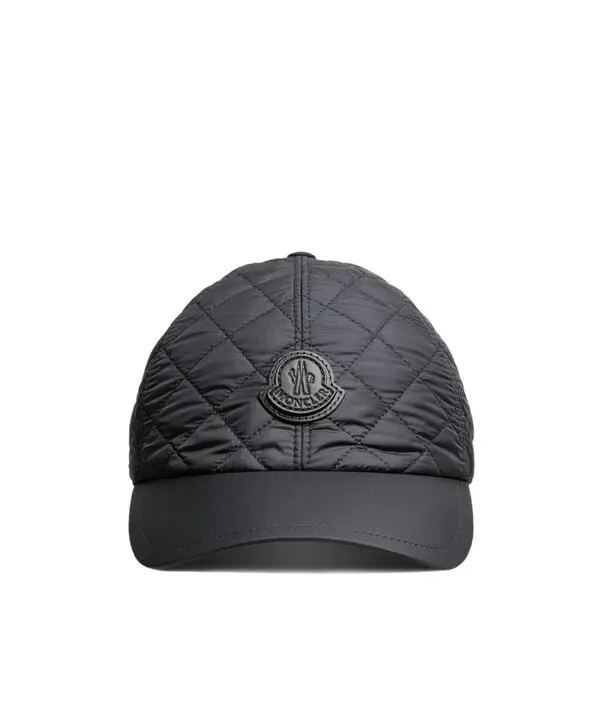 Moncler Diamond-quilted Baseball Cap - Black