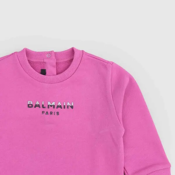 Balmain Logo-embossed Cotton Sweatshirt