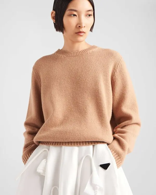 Prada Long-sleeved Crewneck Knitted Jumper