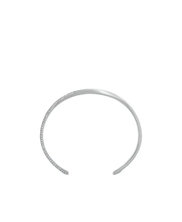 Celine Torsion Bracelet In White Gold And Diamonds