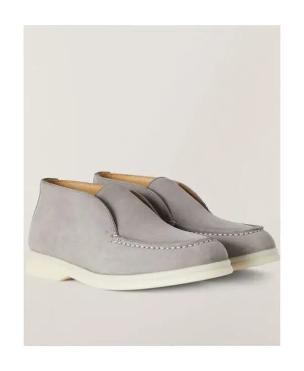 Loro Piana Open Walk Logo Logo Boots - Gray