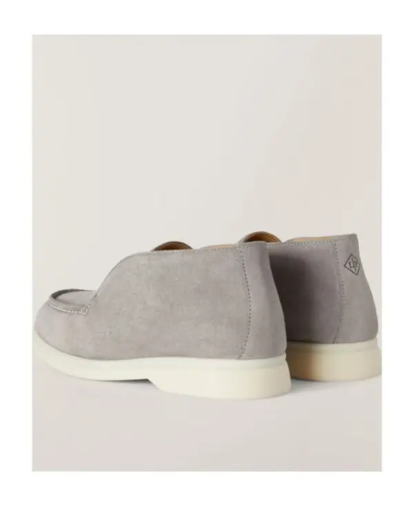 Loro Piana Open Walk Logo Logo Boots - Gray