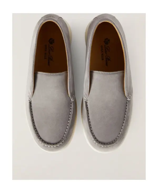 Loro Piana Open Walk Logo Logo Boots - Gray