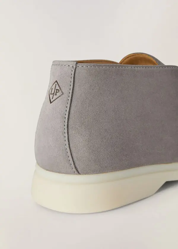 Loro Piana Open Walk Logo Logo Boots - Gray