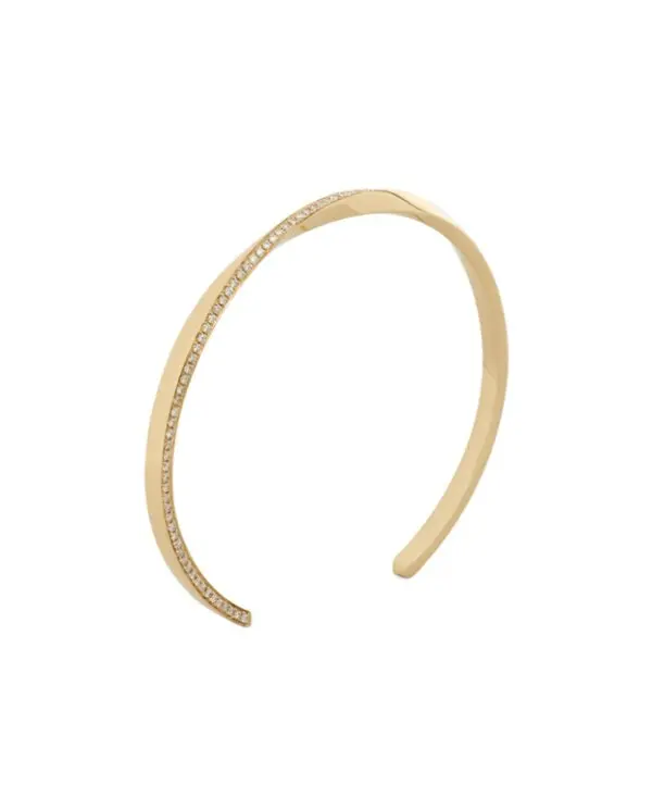 Celine Torsion Bracelet In Gold And Diamonds