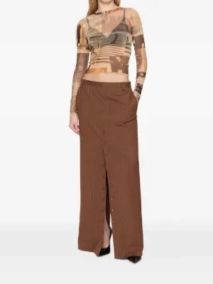 JEAN PAUL GAULTIER Striped Maxi Skirt