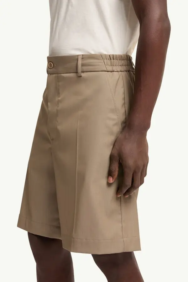 Moncler Wool Blend Gabardine Bermuda Shorts