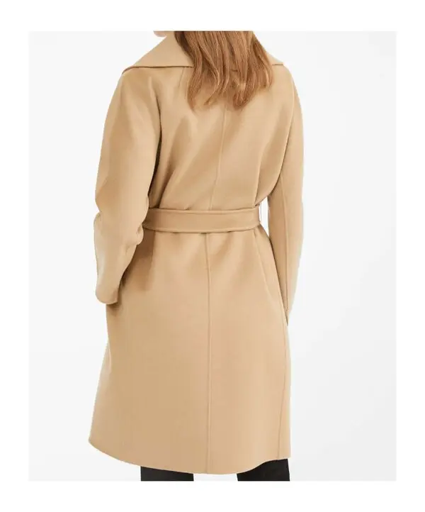 Max Mara Long-sleeved Belted Coat - Light Brown