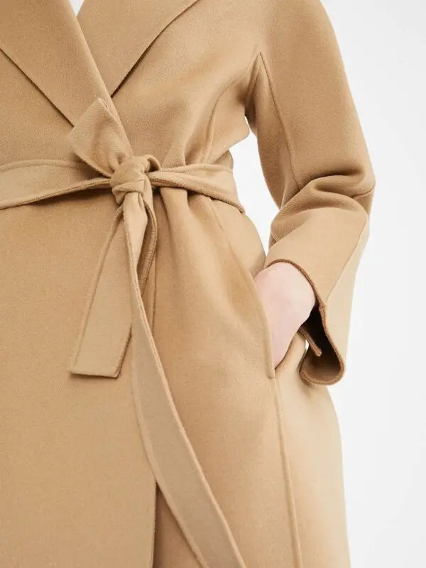 Max Mara Long-sleeved Belted Coat - Light Brown