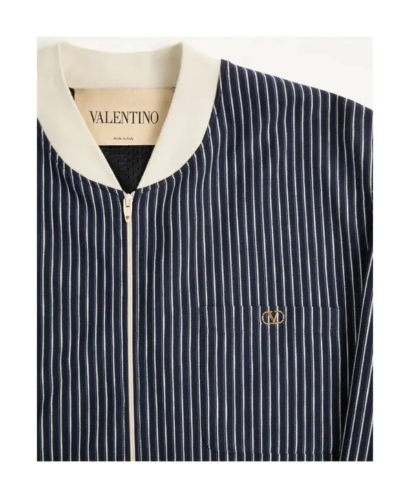 Valentino Garavani Viscose Sweatshirt With Striped Vlogo