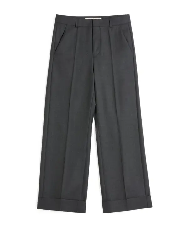 Valentino Garavani Gabardine Pleated Trousers - Black