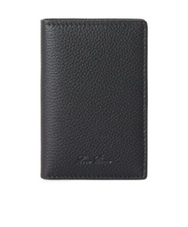 Loro Piana Extra Double Fold Card Bag - Black