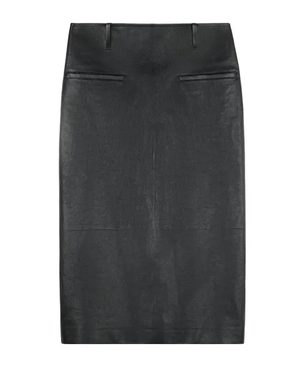 TOD'S Midi Leather Skirt