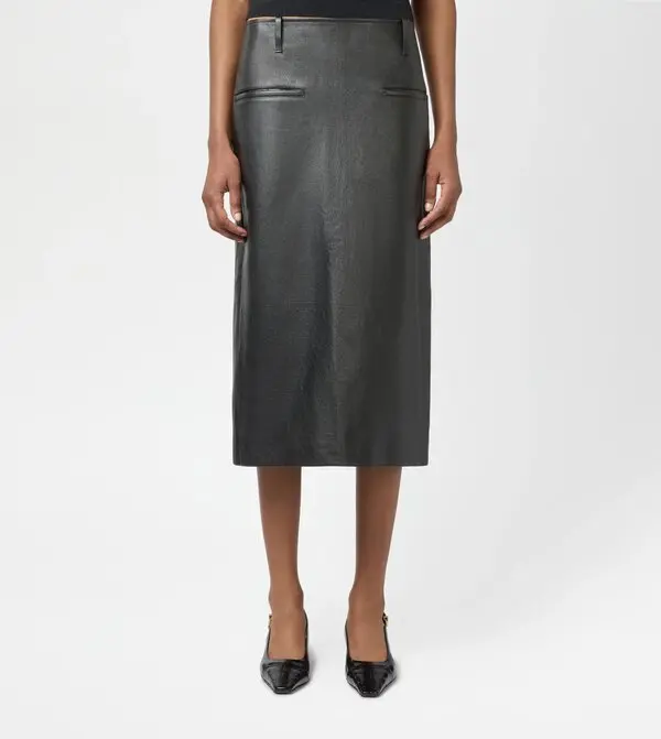 TOD'S Midi Leather Skirt