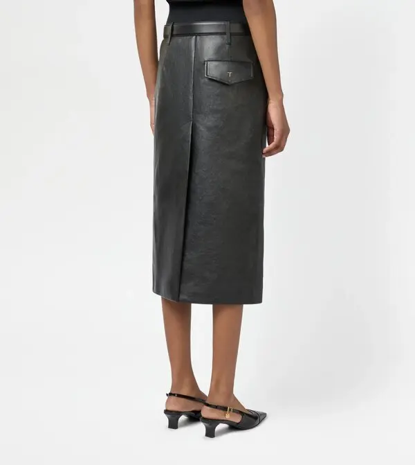 TOD'S Midi Leather Skirt