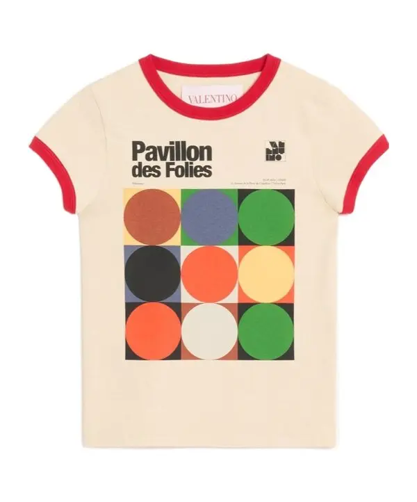 Valentino Garavani Pavillon Des Folies" Printed Cotton Jersey T-shirt - Nude