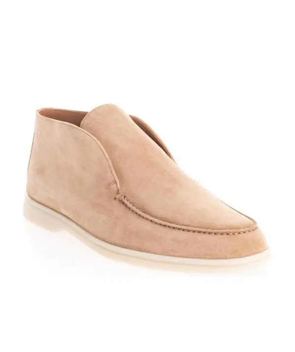 Loro Piana Round-head Flat Ankle Boots