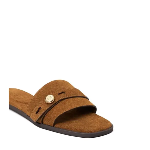 Tory Burch Open Toe Logo Detail Slides