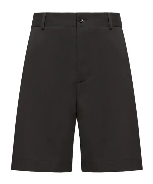 Moncler Wool Blend Gabardine Bermuda Shorts