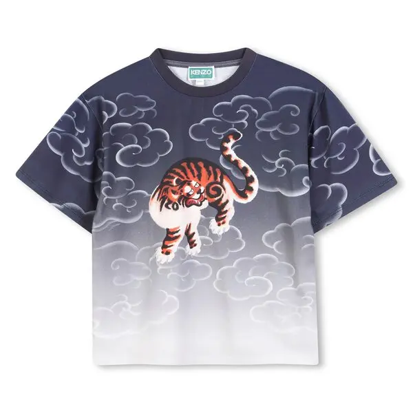 Kenzo Tiger-print Cloud Pattern T-shirt