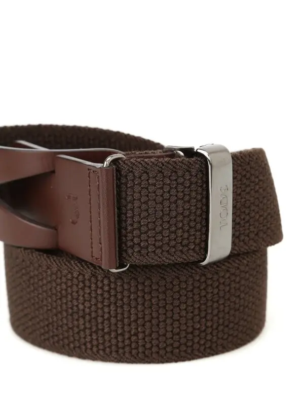 TOD'S Embossed Logo Buckle Belt