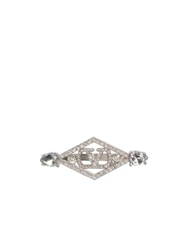 Valentino Garavani Vlogo Embellished Hair Clip