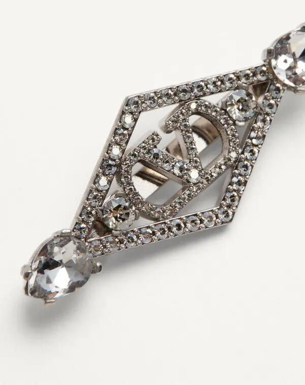 Valentino Garavani Vlogo Embellished Hair Clip