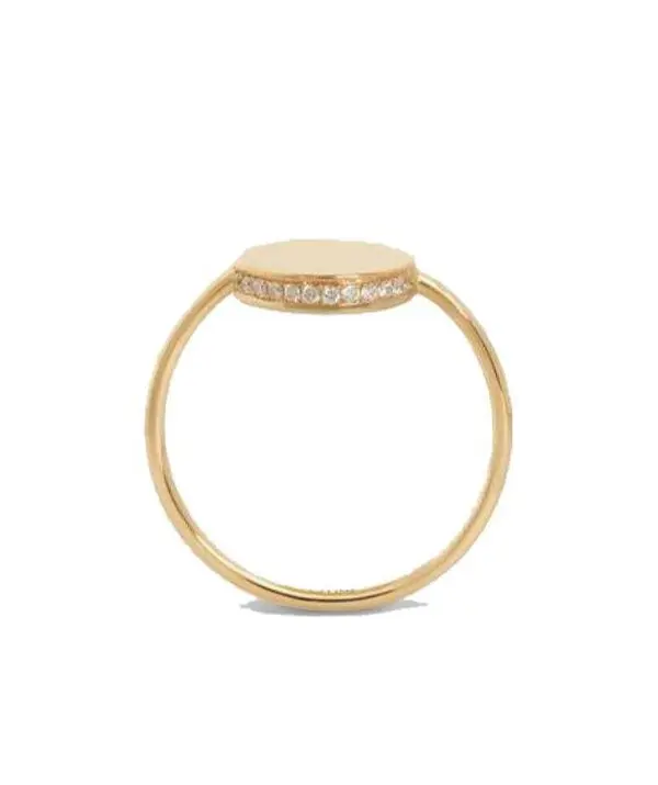 Celine Medaille Ring In Gold And Diamonds