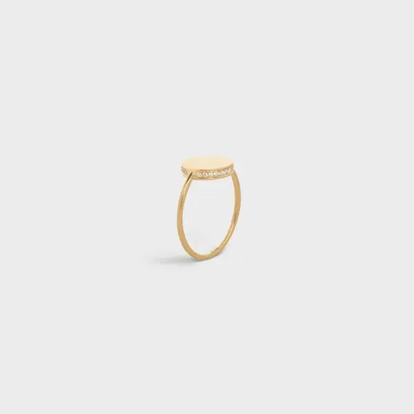 Celine Medaille Ring In Gold And Diamonds