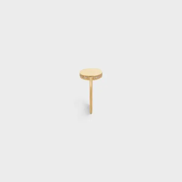 Celine Medaille Ring In Gold And Diamonds