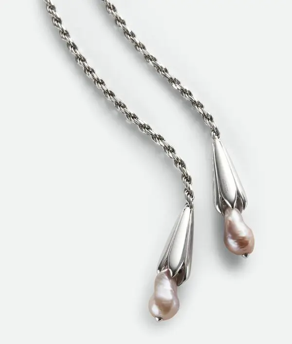Bottega Veneta Pearl Scarf Necklace