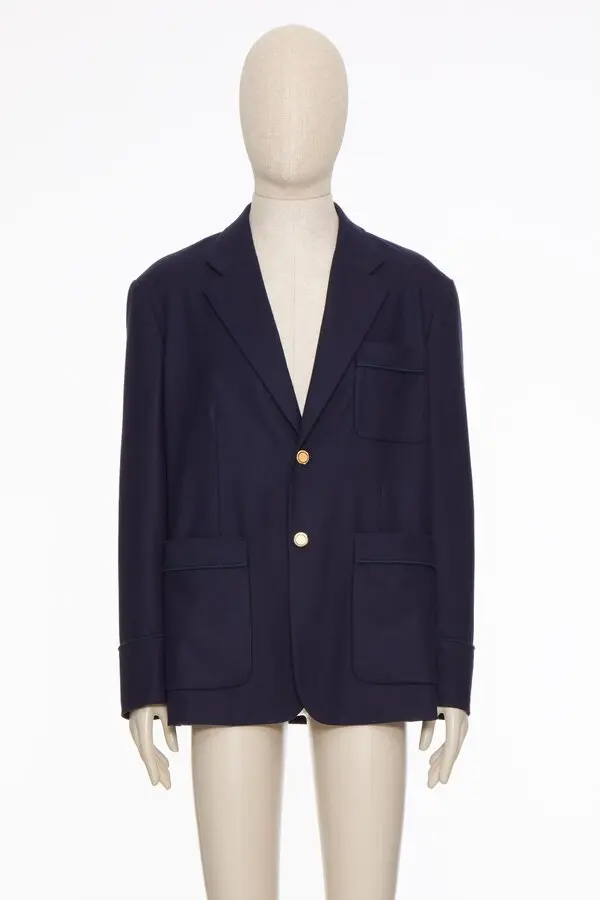 Valentino Garavani Navy Lapel Blazer