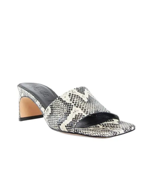 AeydĒ Jeanie Snake-print Mules