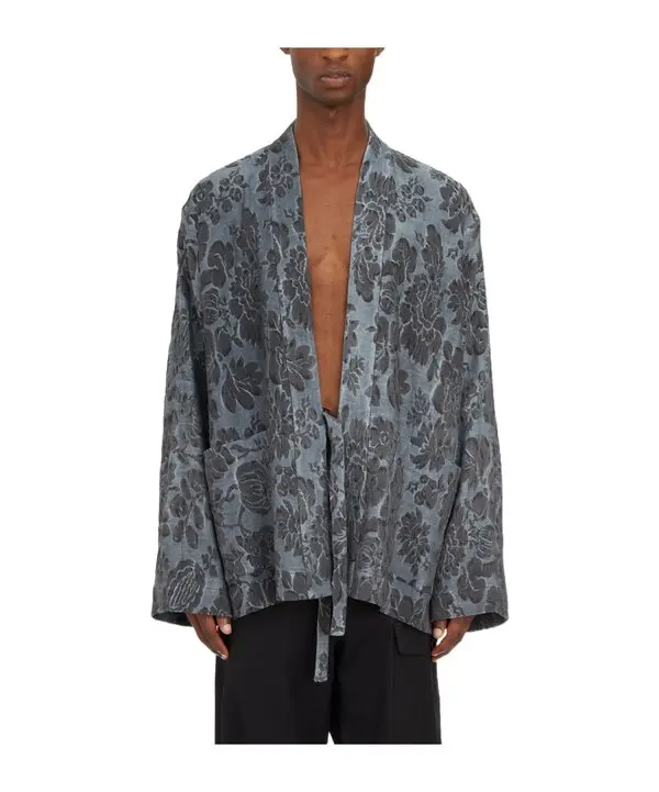 UMA WANG Pattern Jacket With Tie Detail