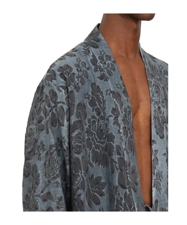 UMA WANG Pattern Jacket With Tie Detail