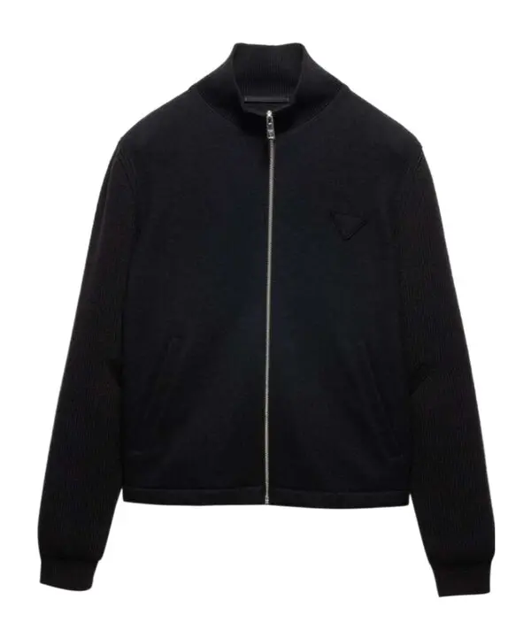 Prada Wool And Cashmere Zipper Cardigan